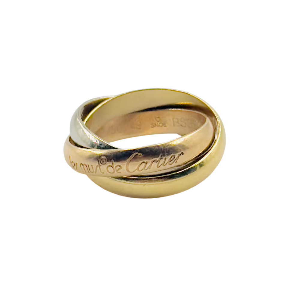 Bague CARTIER Trinity en or jaune, or rose et or blanc – Castafiore