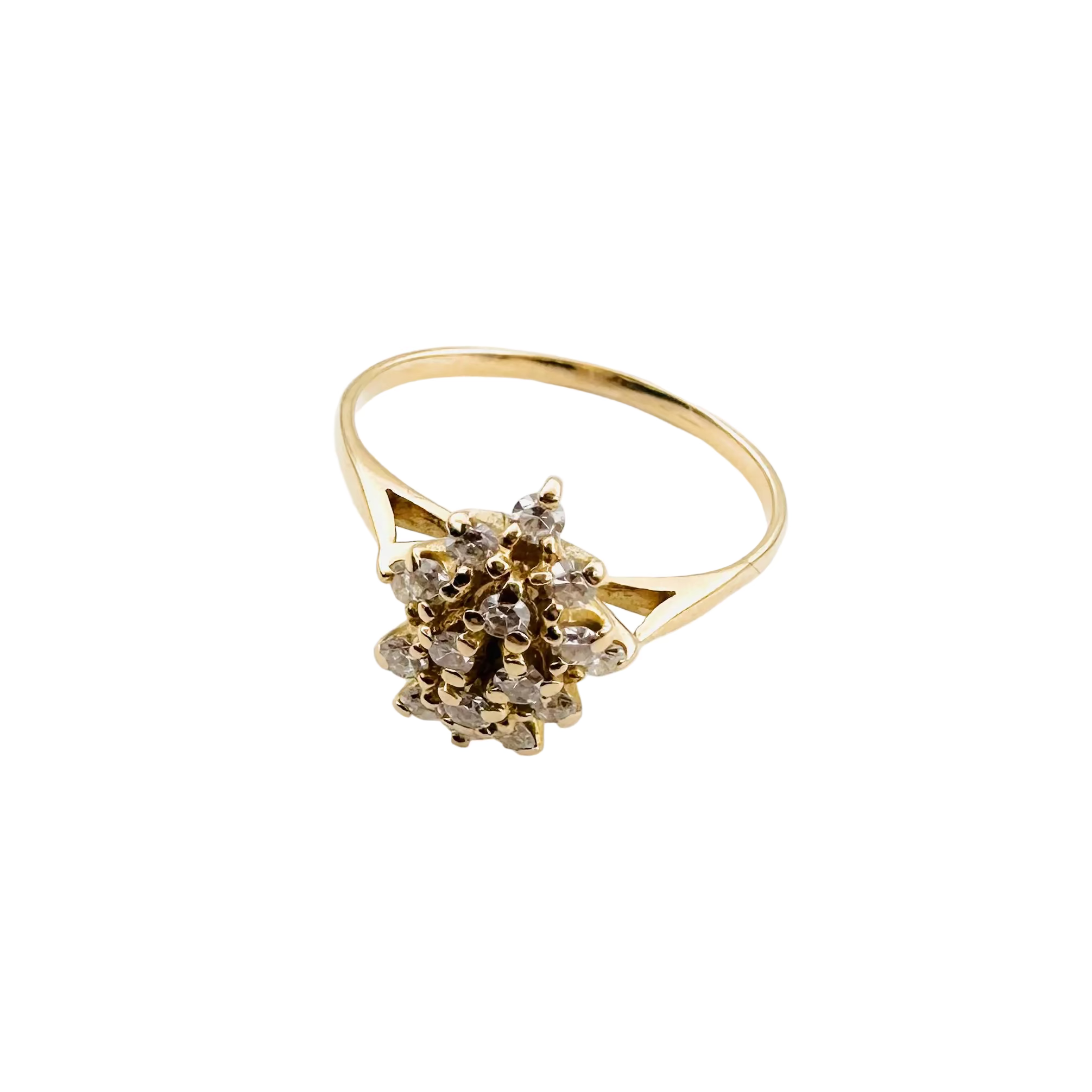 Bague Marquise en or jaune et diamants – Castafiore