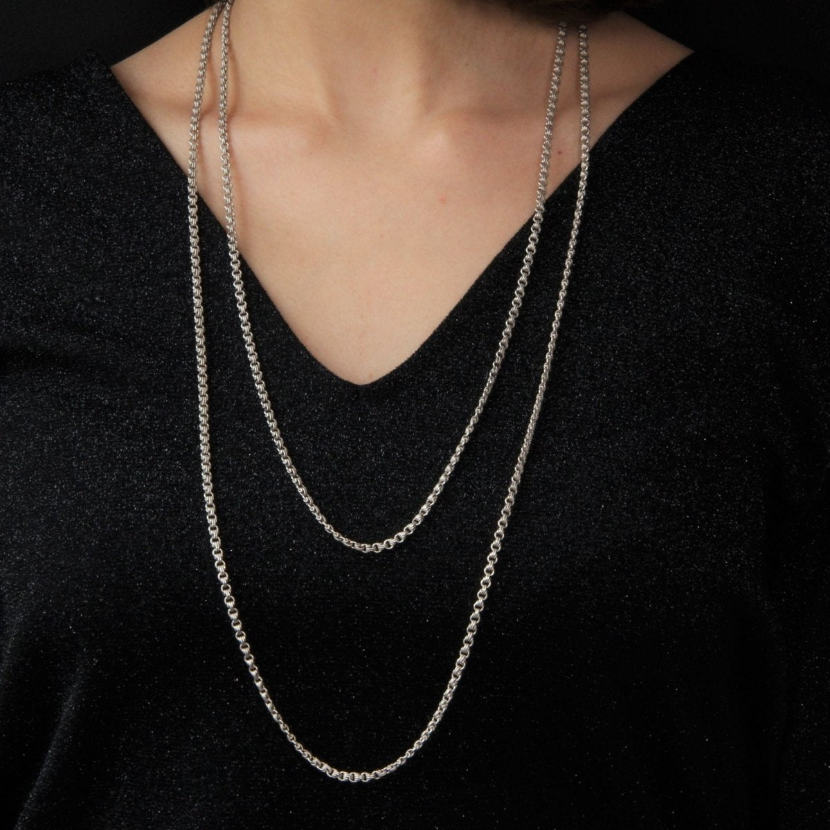 Collier Sautoir en argent – Castafiore