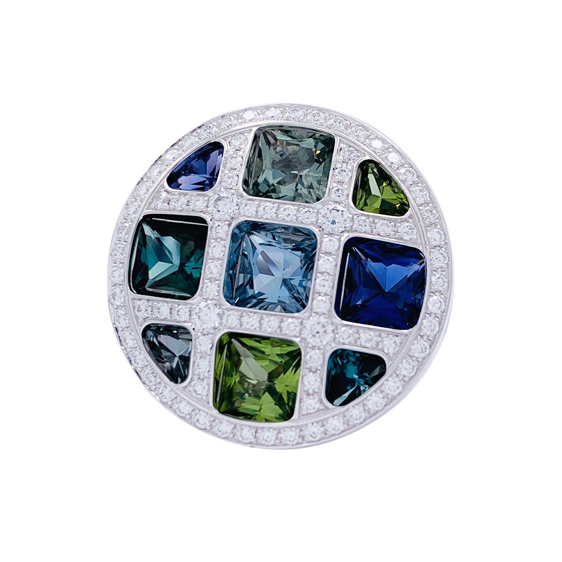 Bague Cartier, "Pasha", en or blanc, pierres fines, diamants – Castafiore