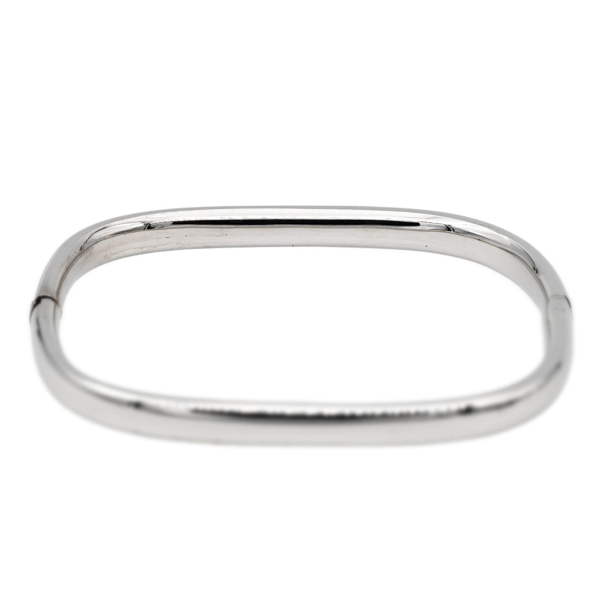 Bracelet Jonc carré en or blanc