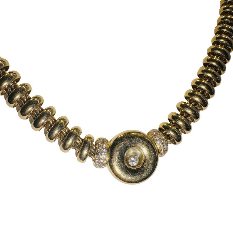 Collier CHOPARD "Happy Diamonds" en or jaune et diamants